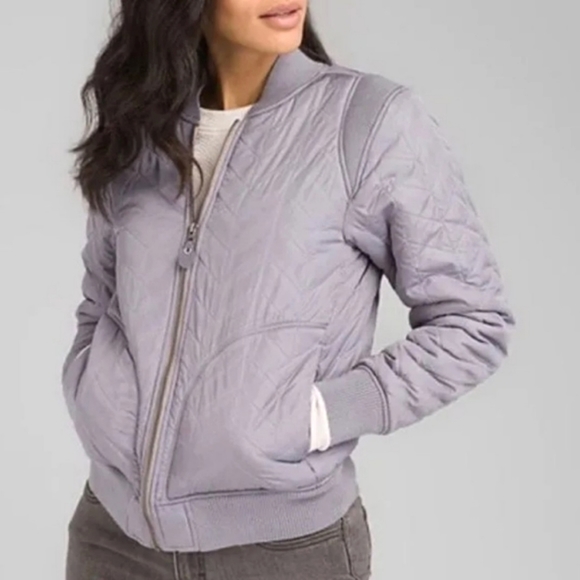 Prana | Jackets & Coats | Prana Vapor Diva Varsity Bomber Jacket Sherpa ...